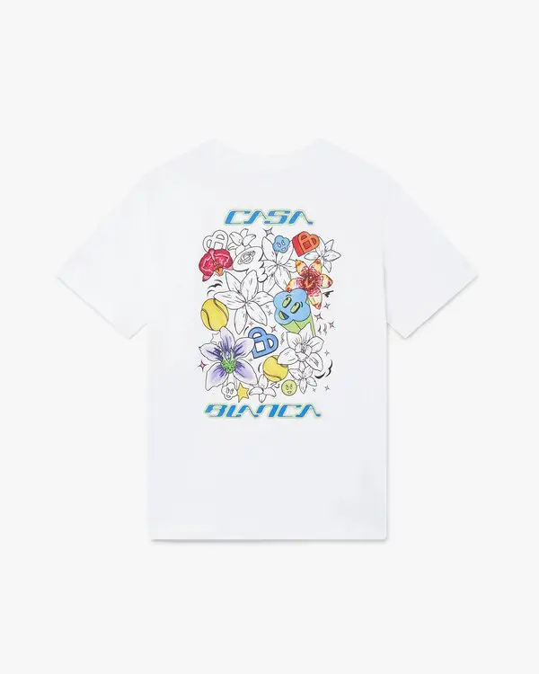 Casablanca Graffiti Short Sleeve T-shirt - White
