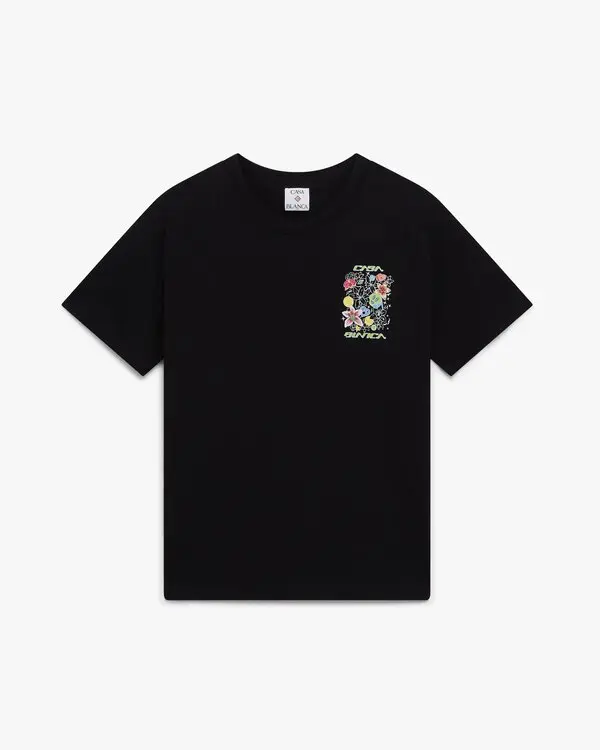 Casablanca Graffiti Short Sleeve T-shirt - Black
