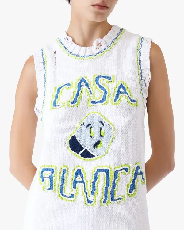 Casablanca Hand-knitted Mini Tank Dress
