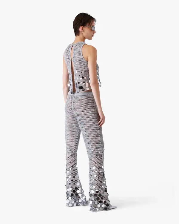 Casablanca Crochet Mirror Trousers