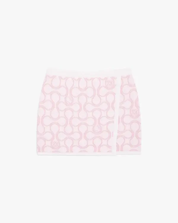 Casablanca Optic Drop Mini Wrap Skirt - Multicolor