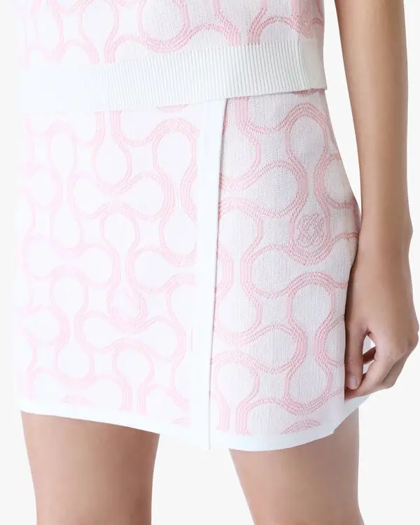 Casablanca Optic Drop Mini Wrap Skirt - Multicolor