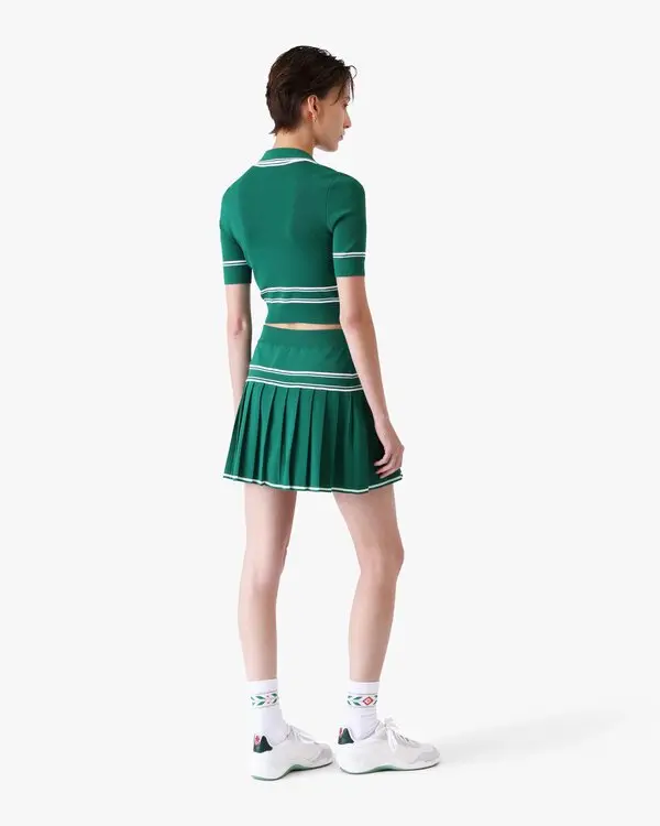 Casablanca Pleated Knit Mini Skirt