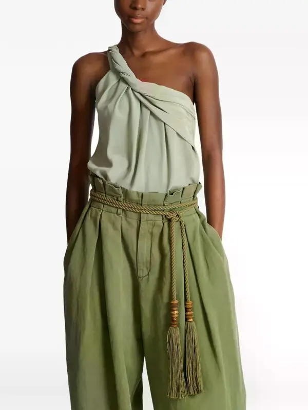 Balmain Rope Tie Belt - Green