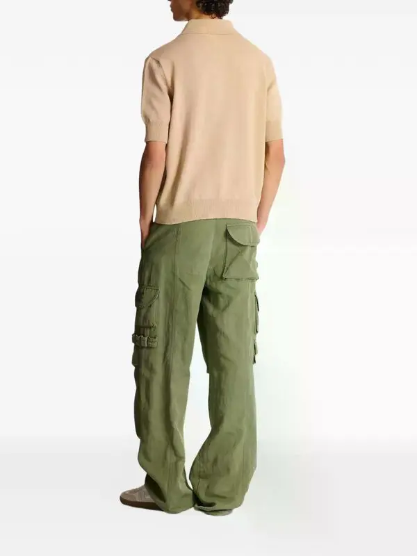 Balmain Short-sleeve Knitted Polo Shirt - Neutrals