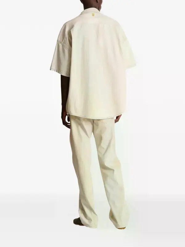 Balmain Topstitched Short-sleeve Shirt