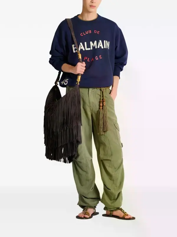 Balmain Crew-neck Sweatshirt With Logo Detail
