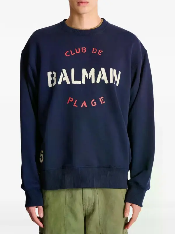 Balmain Crew-neck Sweatshirt With Logo Detail