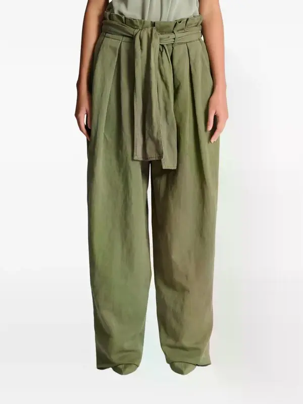 Balmain Self-tie High-waisted Trousers