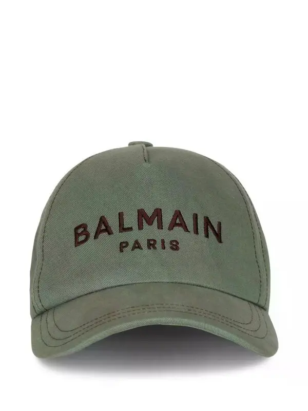 Balmain Logo-embroidered Baseball Cap - Green