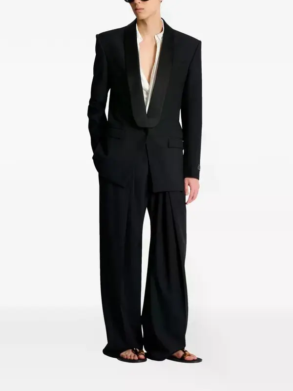 Balmain Knife-pleats Tailored Trousers - Black