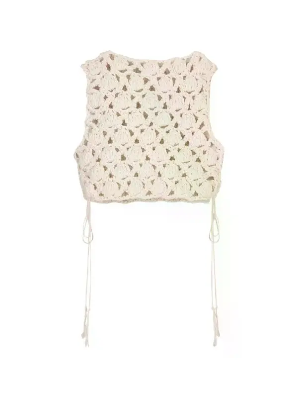 Balmain Tie-detail Top - Neutrals