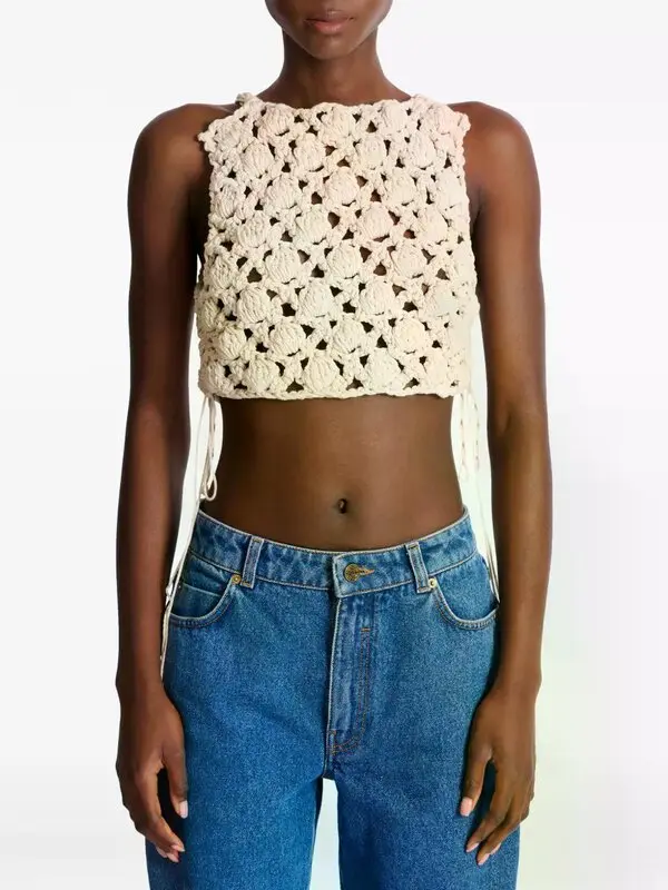 Balmain Tie-detail Top - Neutrals