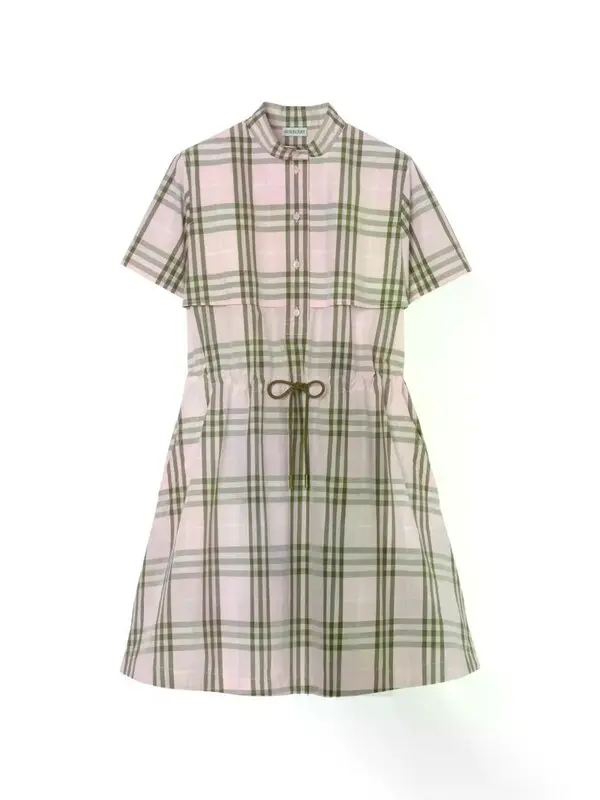 Burberry Check Cotton Dress - Pink