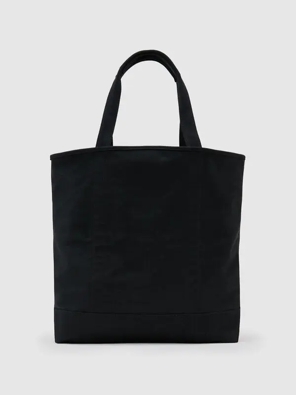 REISS Navona Canvas Tote Bag With Monogram Patch