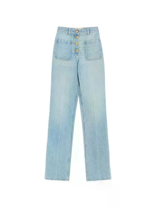 Valentino Garavani Straight Leg Denim Trousers - Blue
