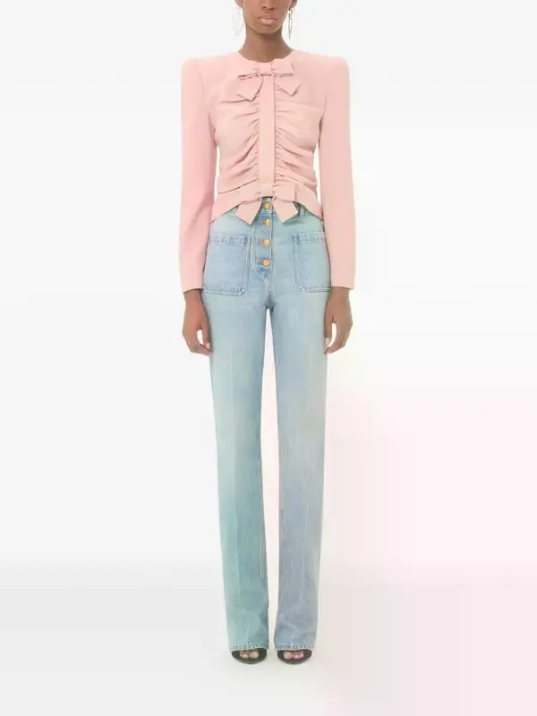 Valentino Garavani Straight Leg Denim Trousers - Blue