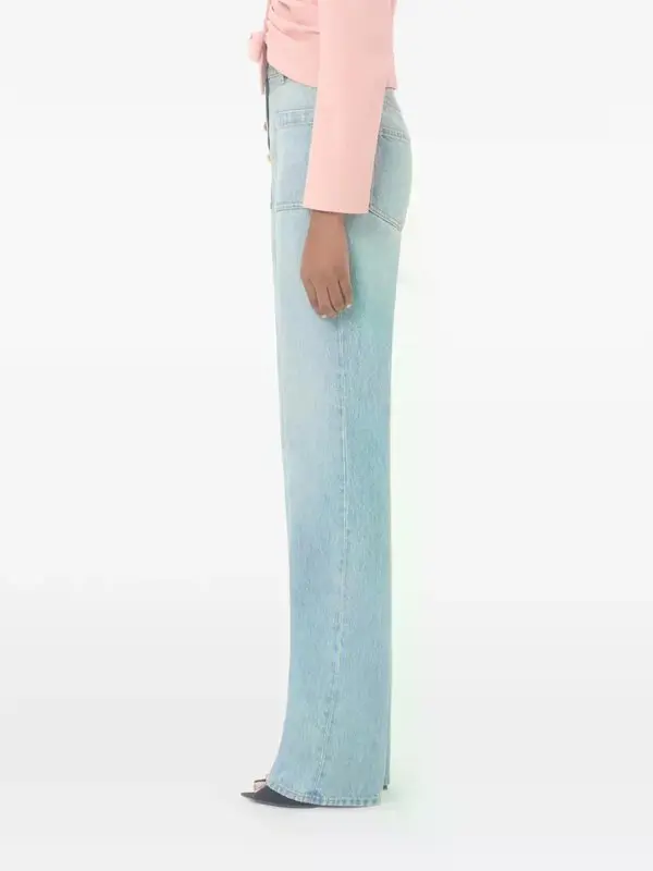 Valentino Garavani Straight Leg Denim Trousers - Blue