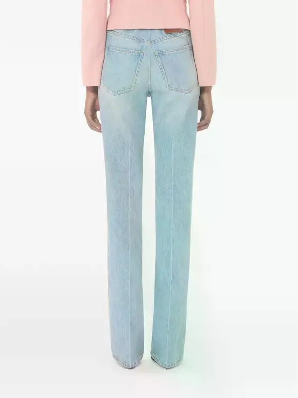 Valentino Garavani Straight Leg Denim Trousers - Blue
