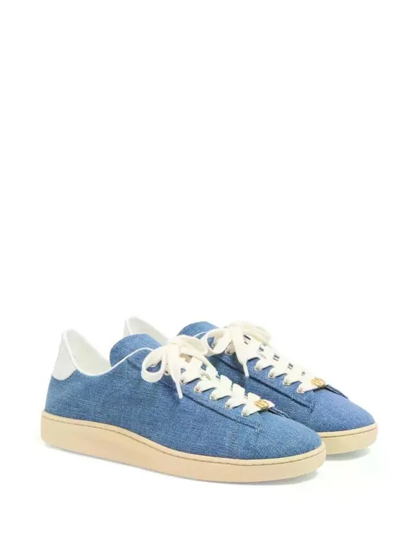 Valentino Garavani Royco Denim Lace-up Sneakers - Blue