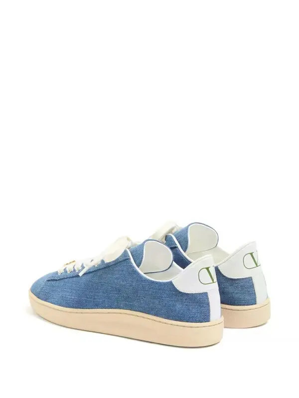 Valentino Garavani Royco Denim Lace-up Sneakers - Blue