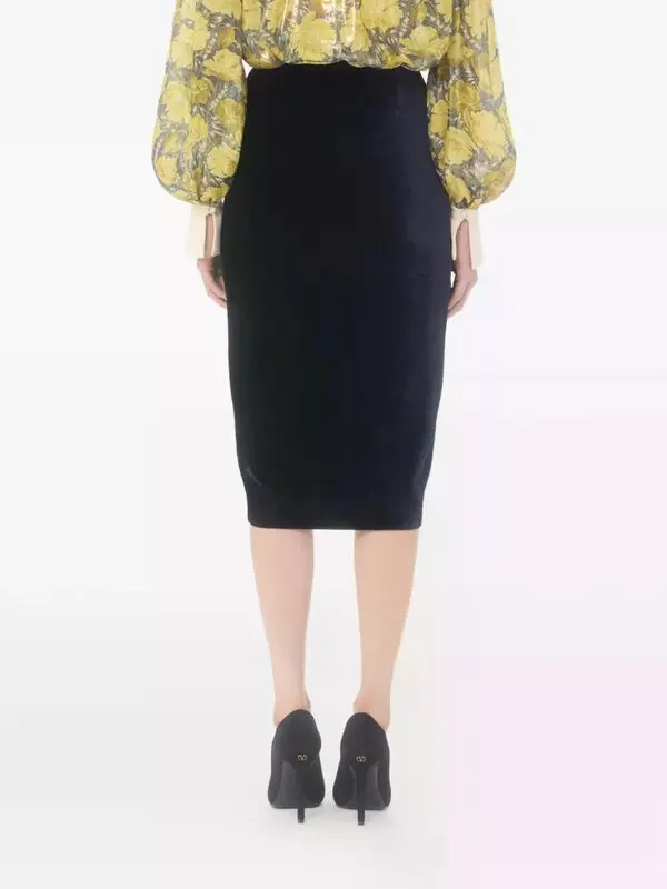 Valentino Garavani Velvet Skirt - Blue