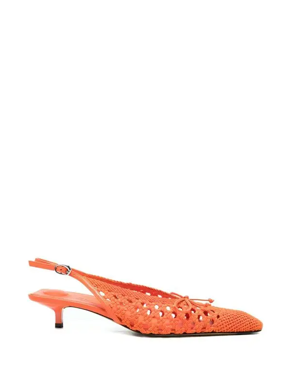 Jacquemus Woven Lambskin Slingback Pumps