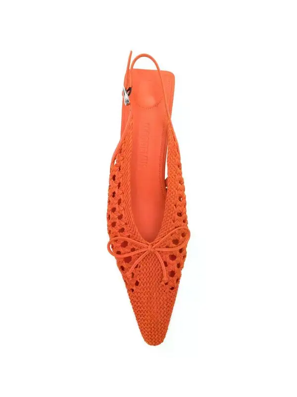 Jacquemus Woven Lambskin Slingback Pumps