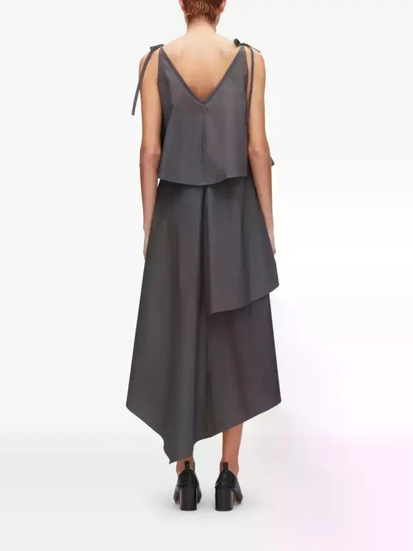 3.1 Phillip Lim Flower Appliqué Layered Dress - Grey