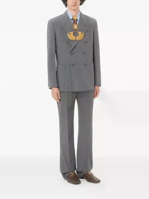 Valentino Garavani Mouliné Wool Trousers