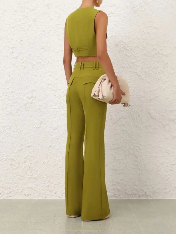 Zimmermann Luna Wool Flare Trousers