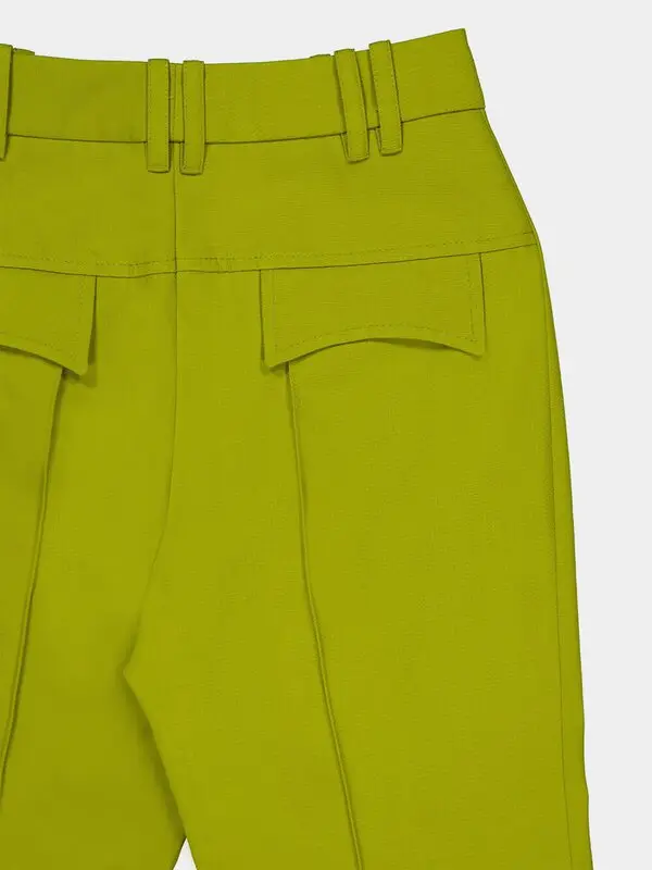 Zimmermann Luna Wool Flare Trousers - Green