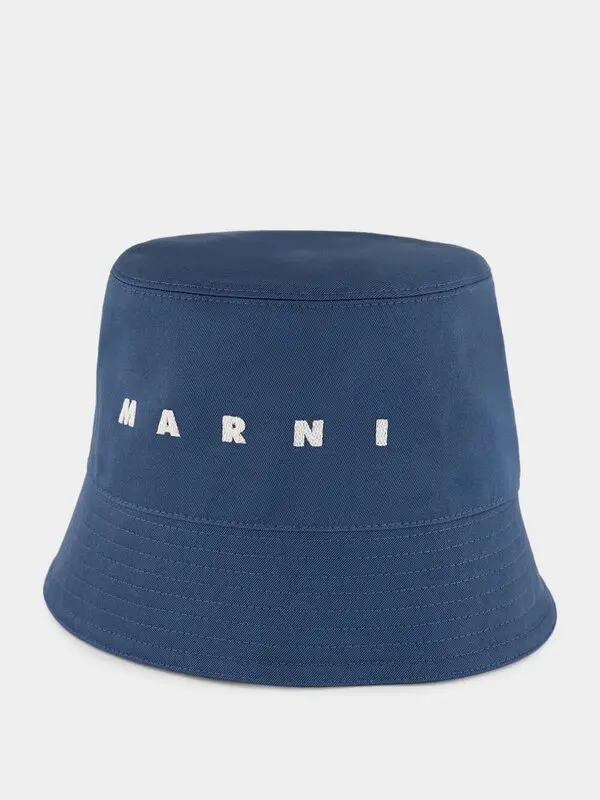 Marni Gabardine Bucket Hat - Blue