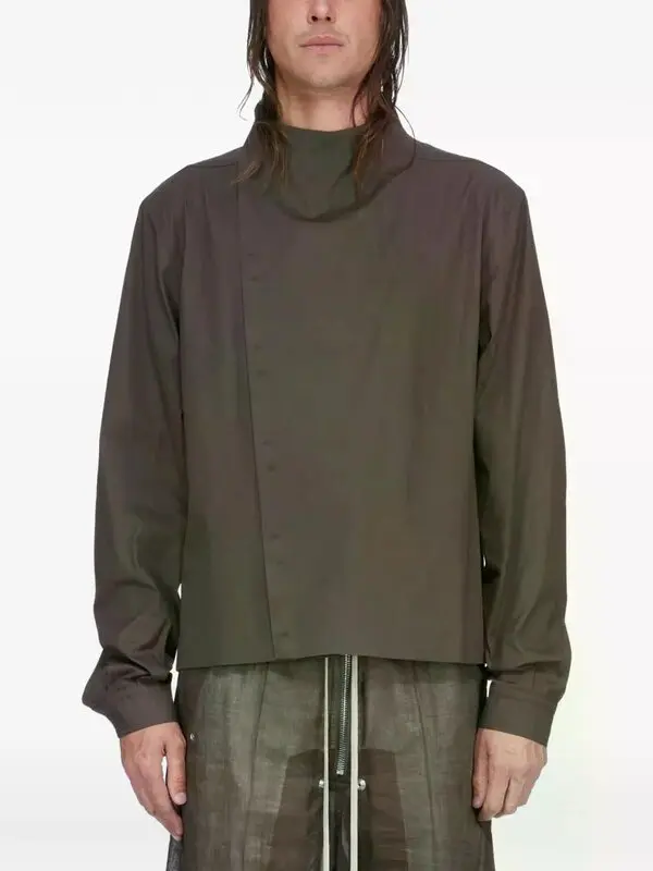 Rick Owens Buttoned Funnel-neck Jacket