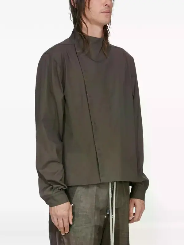 Rick Owens Buttoned Funnel-neck Jacket