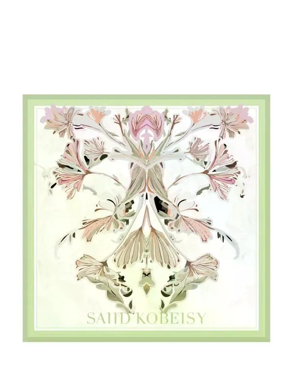 SAIID KOBEISY Large Floral Scarf - White