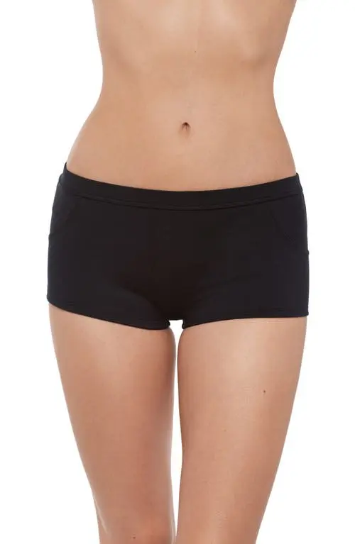 Steve Madden Hip Hugger Shorty Swim Shorts - Black