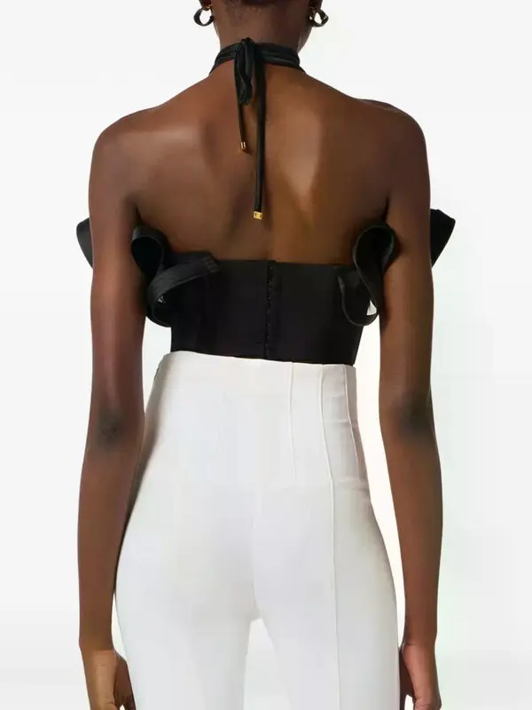 Elisabetta Franchi Ruffled Halterneck Top