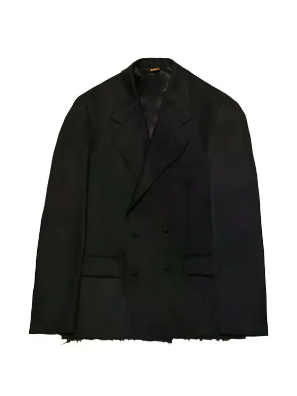 PAURA Cassel Frayed Double-breasted Blazer