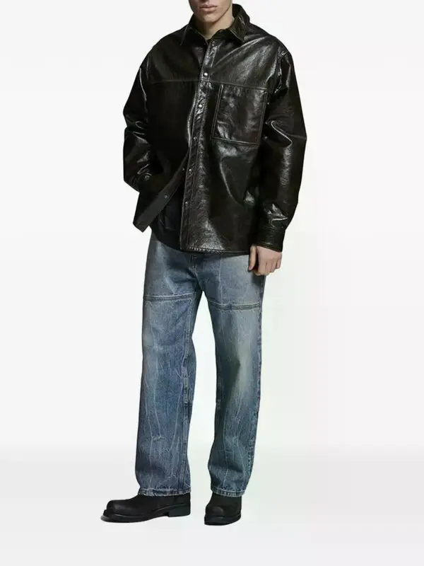 PAURA Sofian Paneled Straight Jeans - Blue