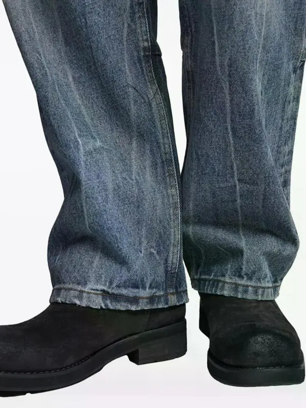 PAURA Sofian Paneled Straight Jeans - Blue