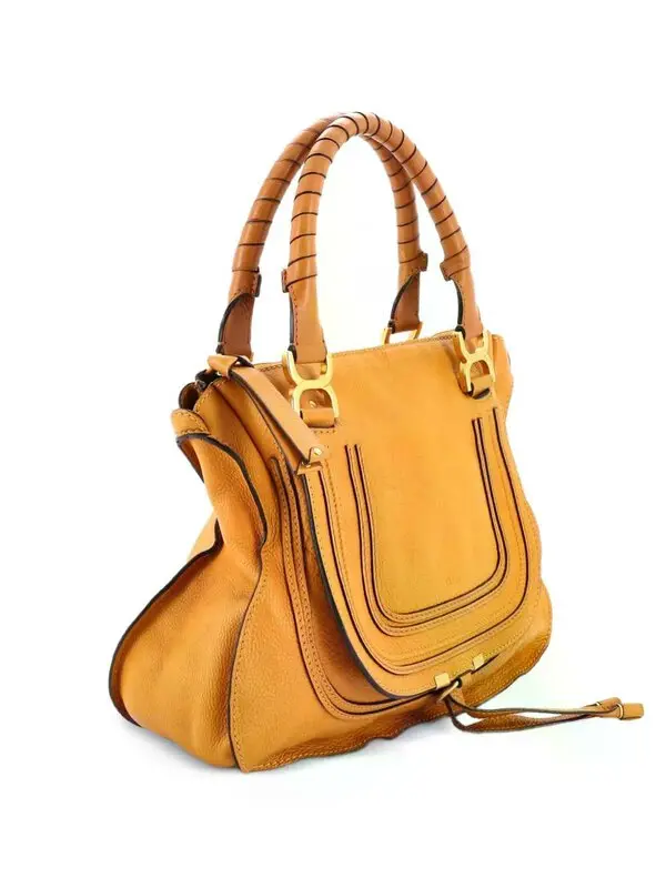 Chloé Marcie Leather Medium Shoulder Bag - Orange
