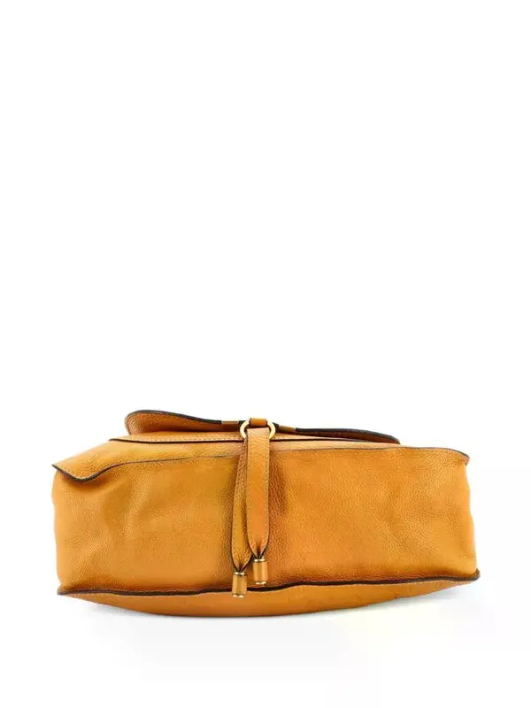 Chloé Marcie Leather Medium Shoulder Bag - Orange