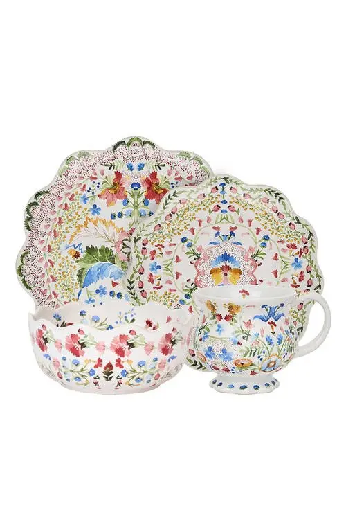 JULISKA Sofia 4-piece Dinnerware Set - White Multi