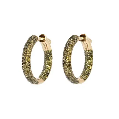 NICKHO REY Mini Tire Hoop Earrings - Peridot/gold