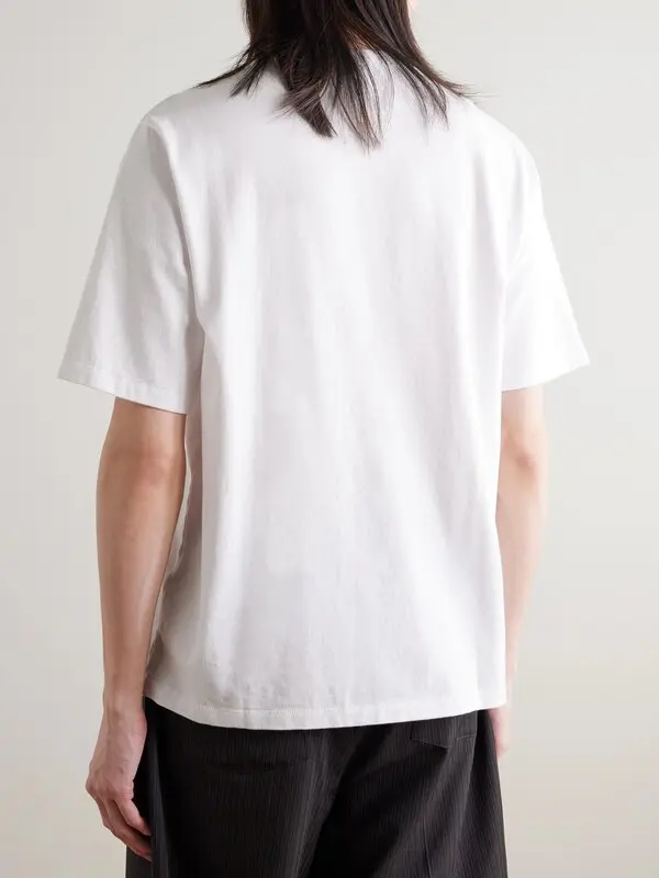 CORRIDOR Garment-dyed Cotton-jersey T-shirt - White