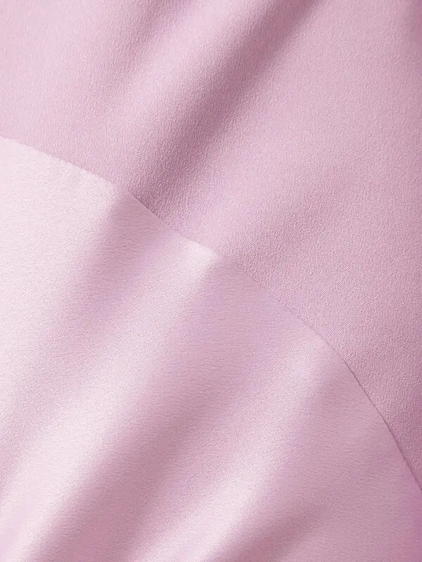 Solace London Claudine Satin-trimmed Crepe Gown - Pink