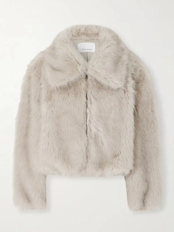 THE FRANKIE SHOP Hope Plush Jacket - Neutrals