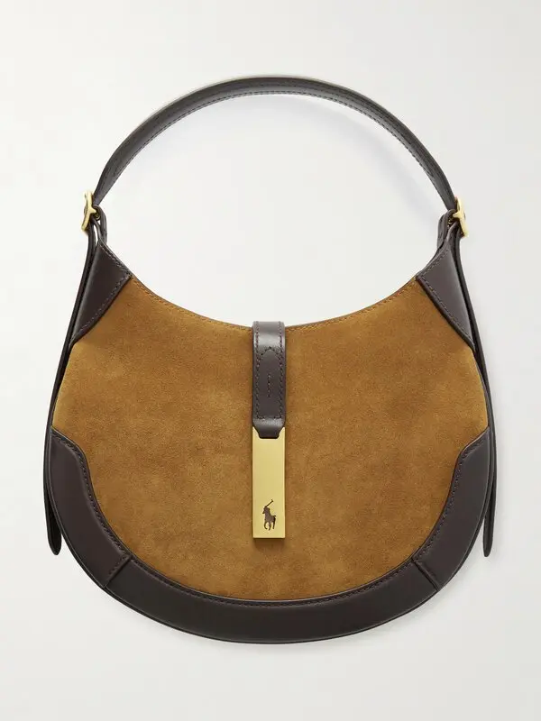 Polo Ralph Lauren Polo Id Suede Shoulder Bag