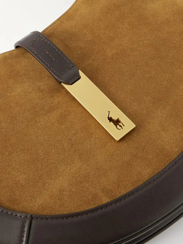 Polo Ralph Lauren Polo Id Suede Shoulder Bag